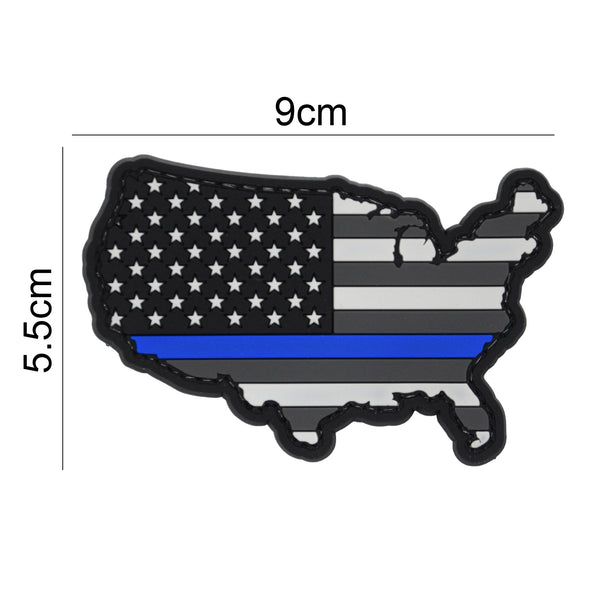 USA Map Blue Line Patch – Razor Edge Group